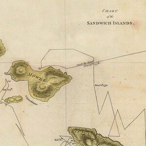 Captain Cook Map Hawaii Big Island Kealakekua Bay 1776 Exploration Map ...