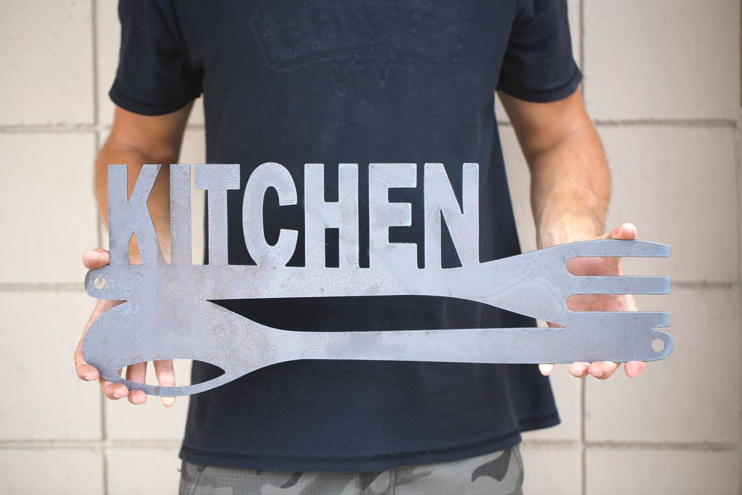 Unique Kitchen Sign Handcrafted Plasma Cut Vintage Steel Sign 24x9 Mom ...