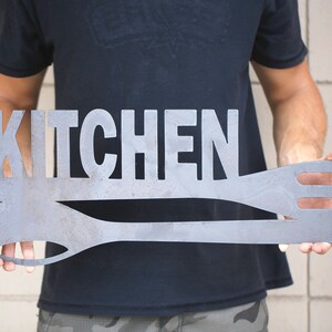 Unique Kitchen Sign Handcrafted Plasma Cut Vintage Steel Sign 24x9 Mom ...