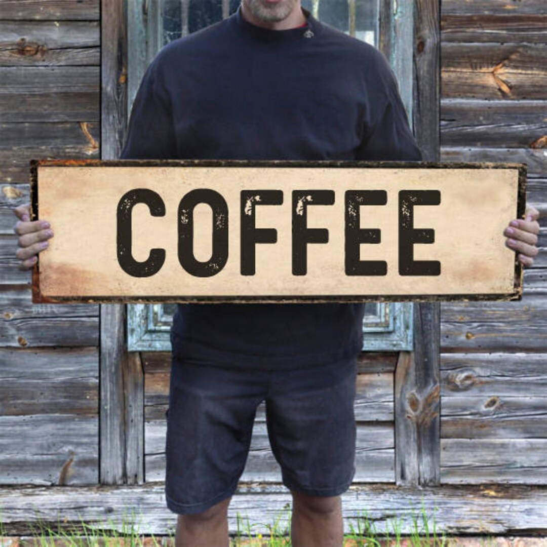 Coffee Sign Business or Home Vertical OR Horizontal Custom Aluminum ...