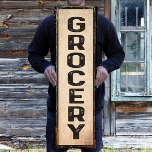 Grocery Sign Vertical OR Horizontal Custom Aluminum Sign Market Sign ...