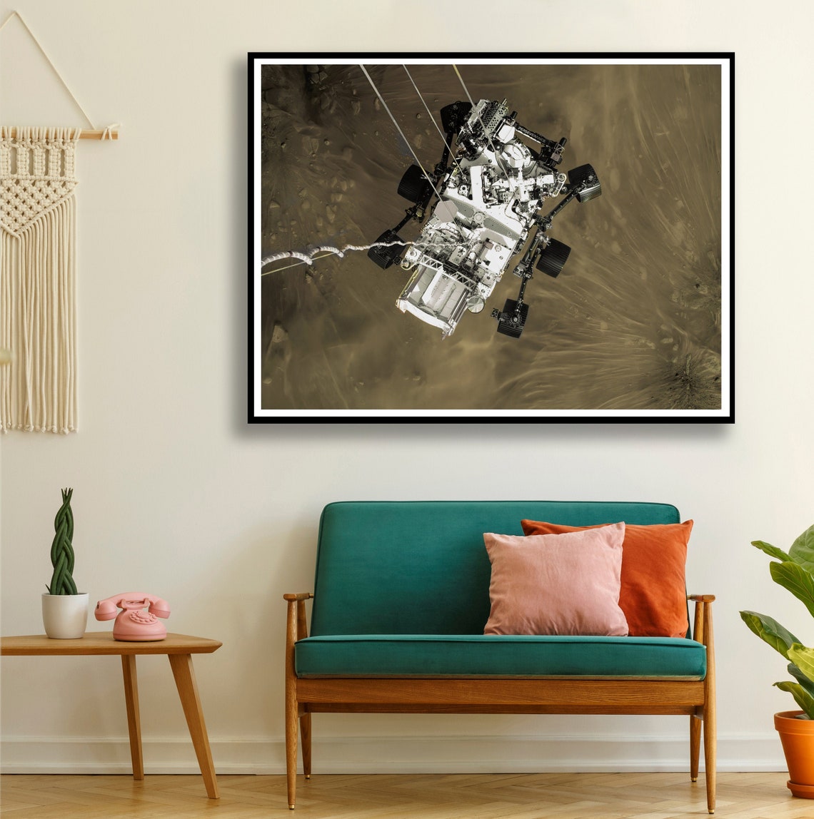 NASA Perseverance Rover Descending to Mars NASA Print Space Planet ...
