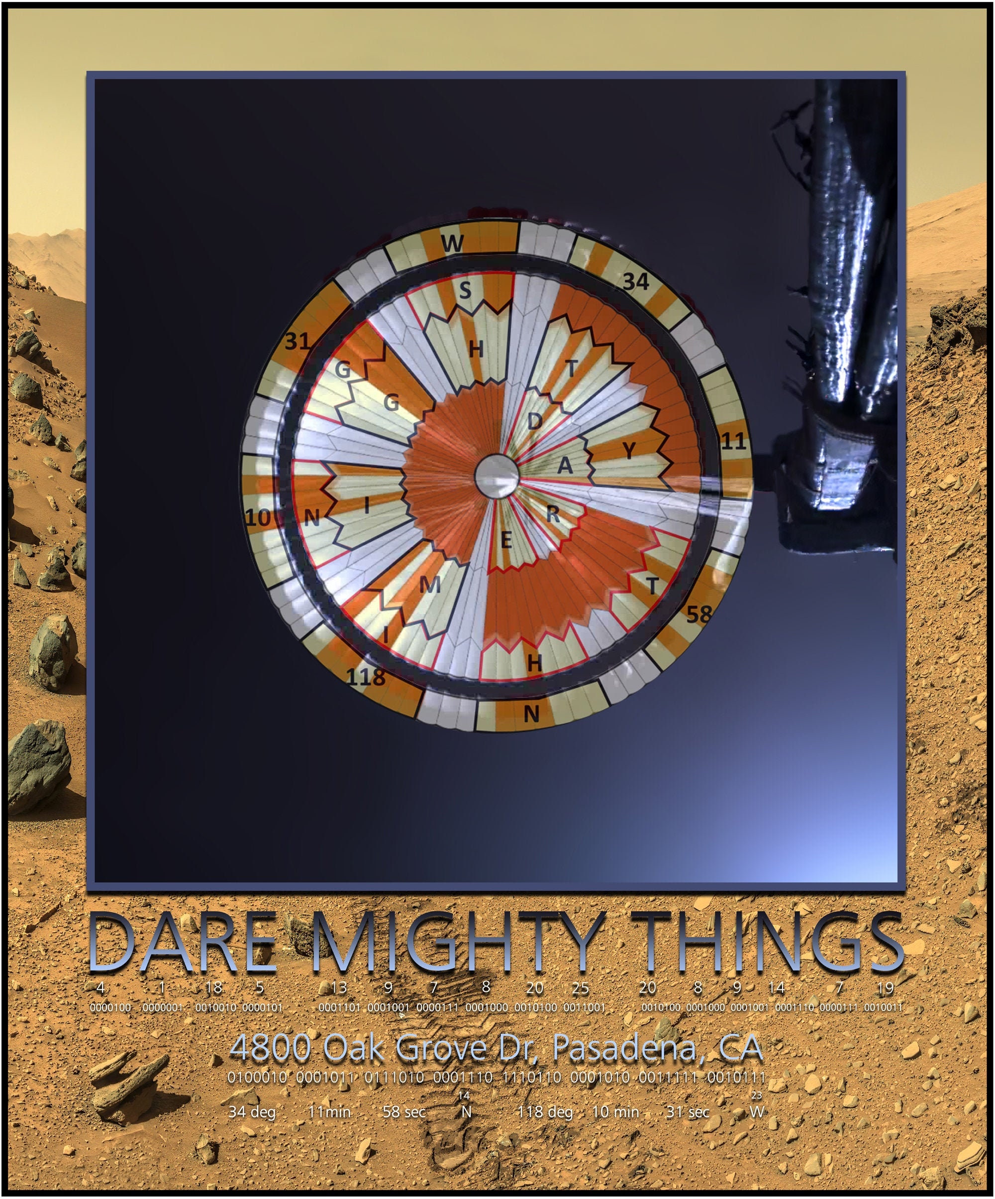 NASA Dare Mighty Things Perseverance Parachute NASA Print - Etsy