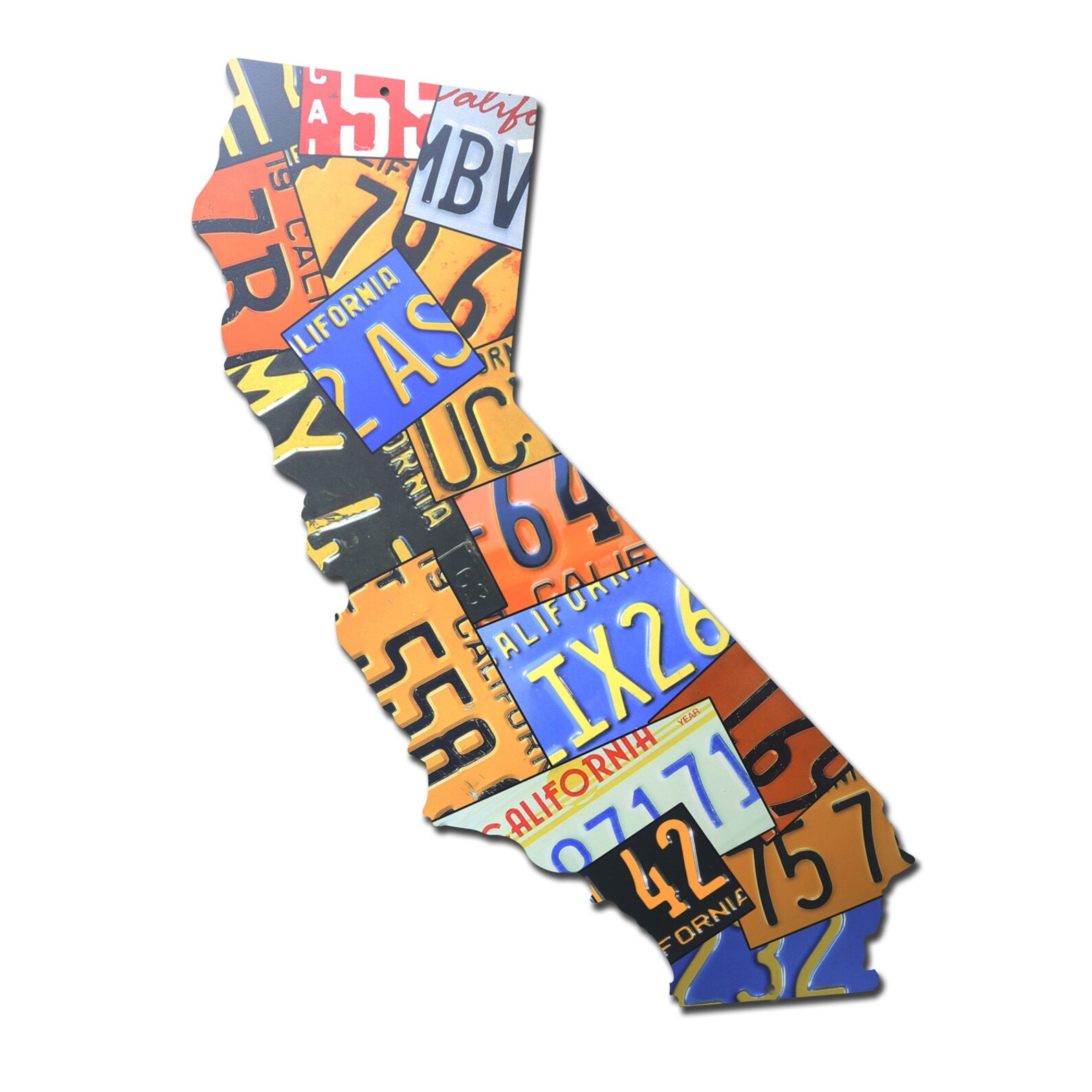 Plasma Cut Dibond Aluminum California License Plate Map | Etsy