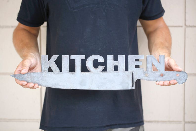 Unique Kitchen Sign Knife Sign Handcrafted Plasma Cut Rustic - Etsy