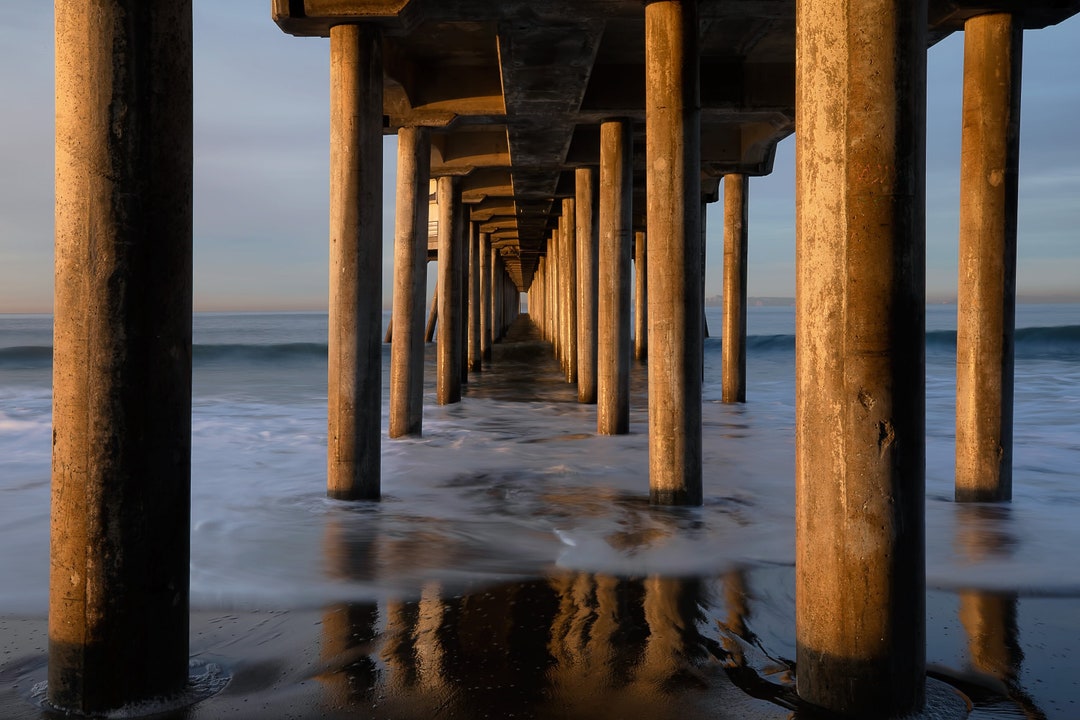 Under Huntington Beach Pier by Dan Merkel Photography Print Poster ...