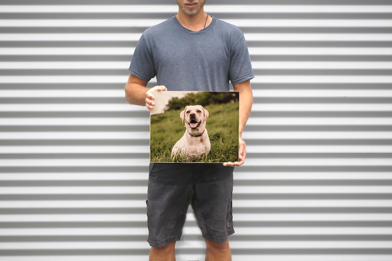 Wood Pet Portrait Print, Dog Lover Gift, Custom Pet Prints, Print on ...