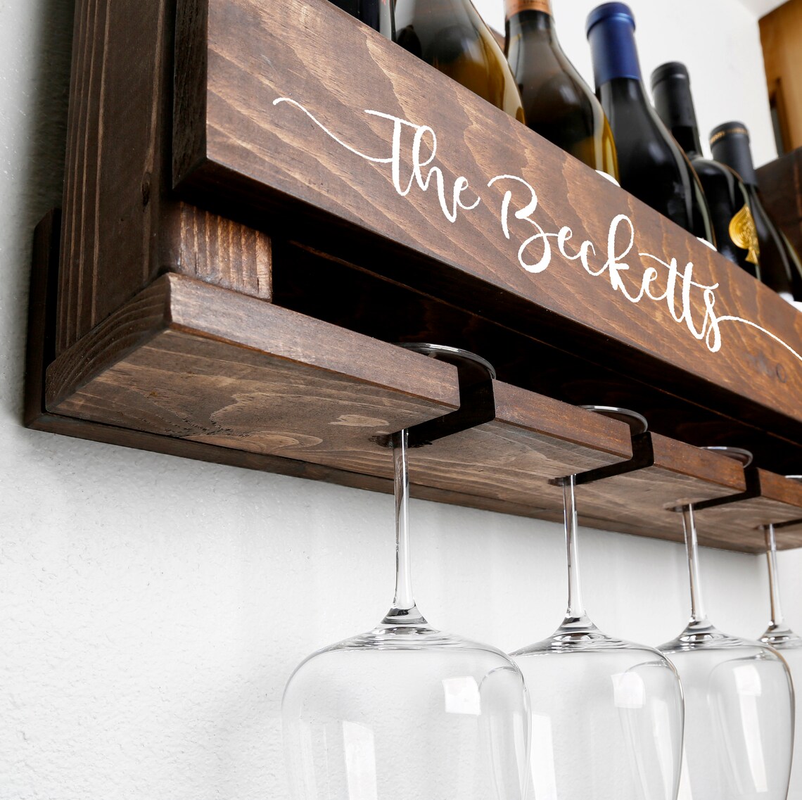 Rustic Wood Wine Rack Wine Rack Corner Wine Rack Floating | Etsy