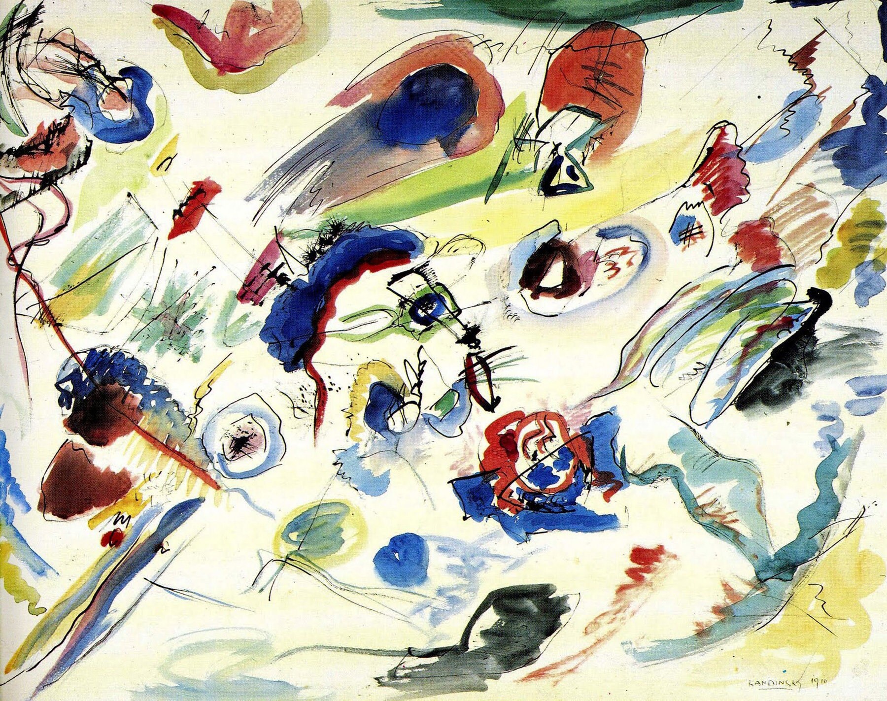 First Abstract Watercolor by Wassily Kandinsky Classic Fine Art ...
