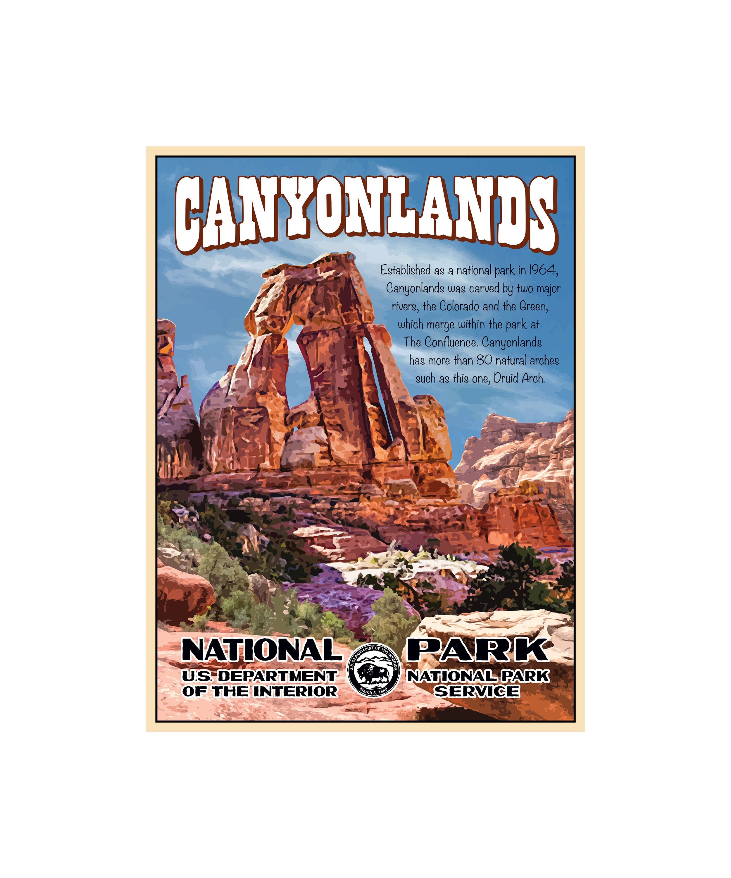 Canyonlands National Park Utah Travel Poster National Park Poster Print ...