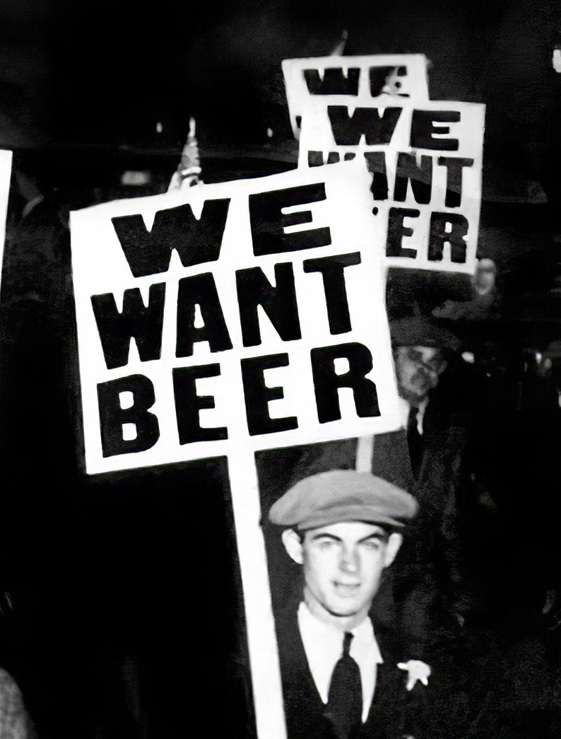 1932 WE WANT BEER Protest Against Prohibition 18th Amendment | Etsy
