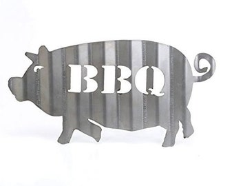 Corrugated BBQ Chicken Sign Barbecue Metal Sign Vintage Plasma | Etsy
