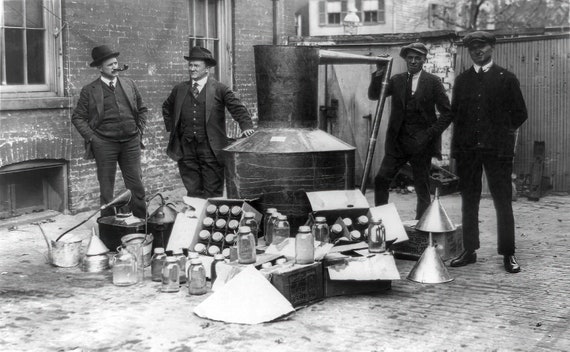 Prohibition Liquor Bust Poster 1920's Photo Vintage | Etsy