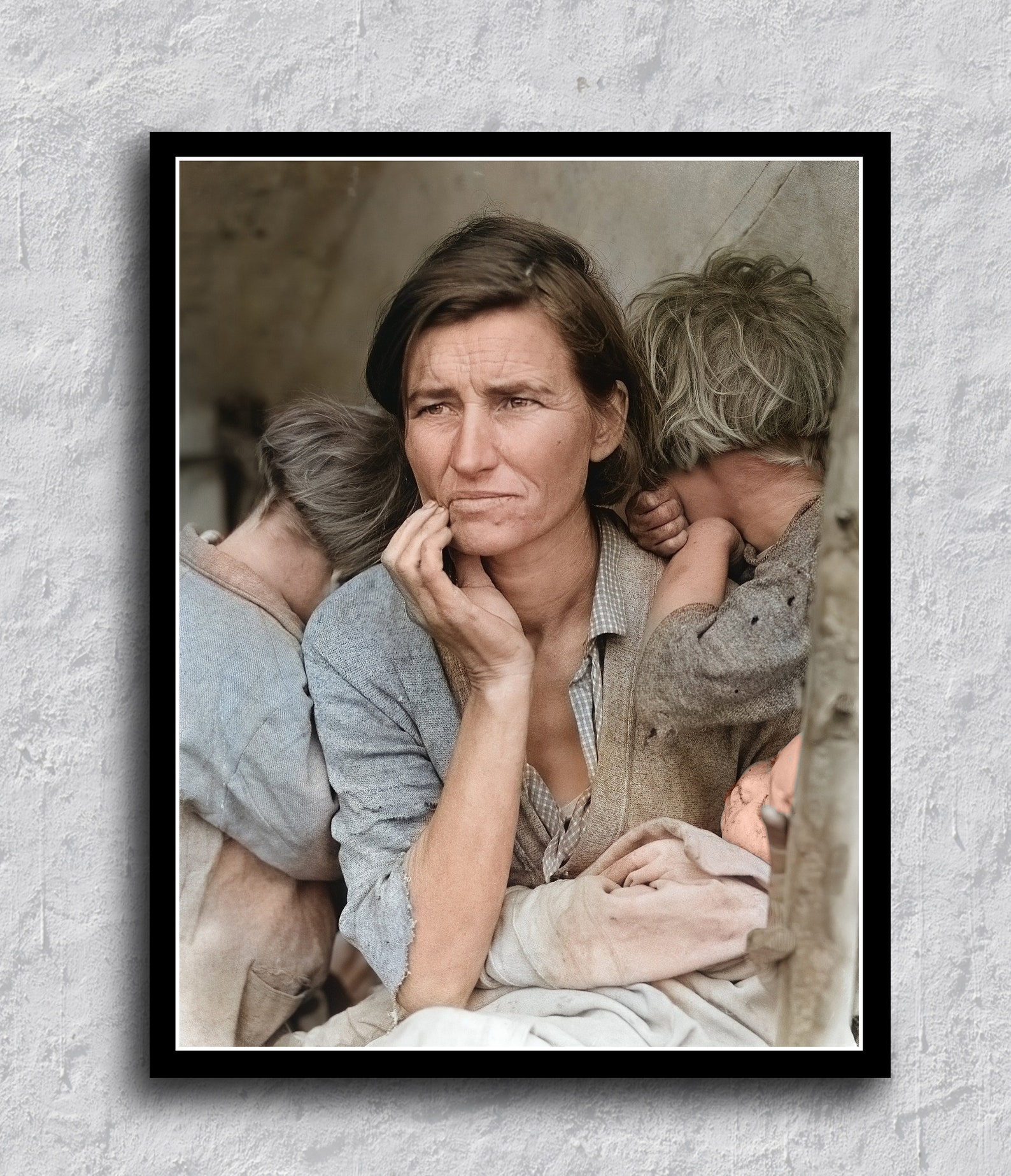 1936 Migrant Mother of the Great Depression Colorized, Historic Iconic ...