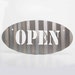 Oval Open or Closed Sign Vintage Plasma Cut Corrugated Steel Open Sign ...