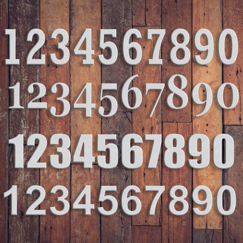Small & Large Metal Numbers 3 4 5 6 - Etsy