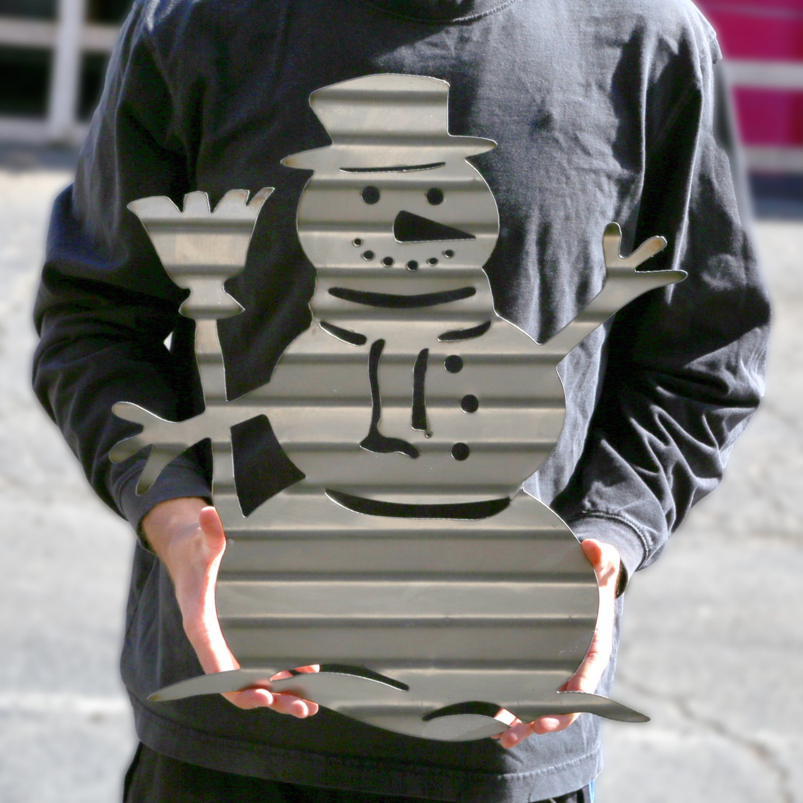 Corrugated Metal Snowman Christmas Holiday Home Decor Wall Art - Etsy