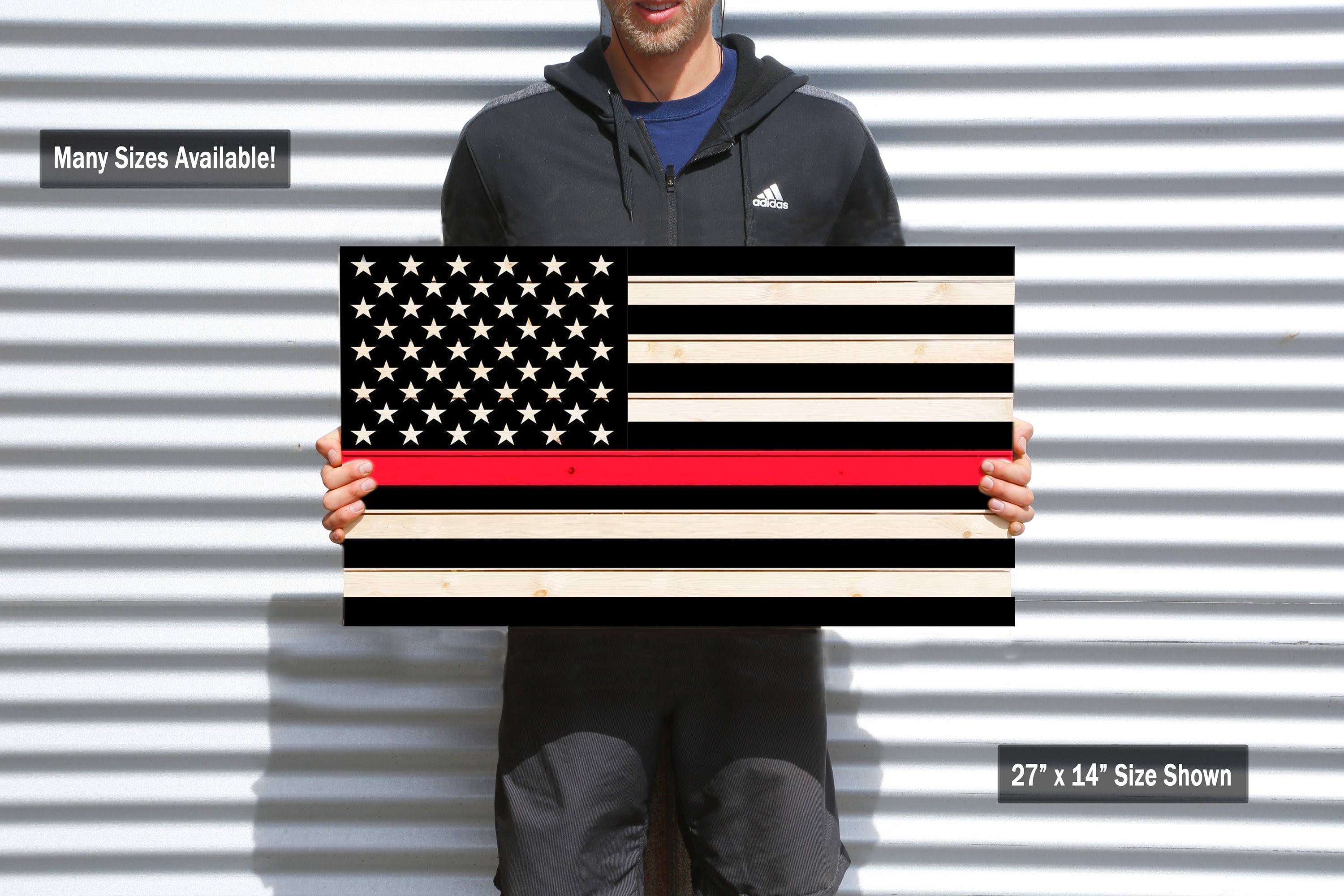 Thin Red Line American Flag Pallet Wood American Flag | Etsy