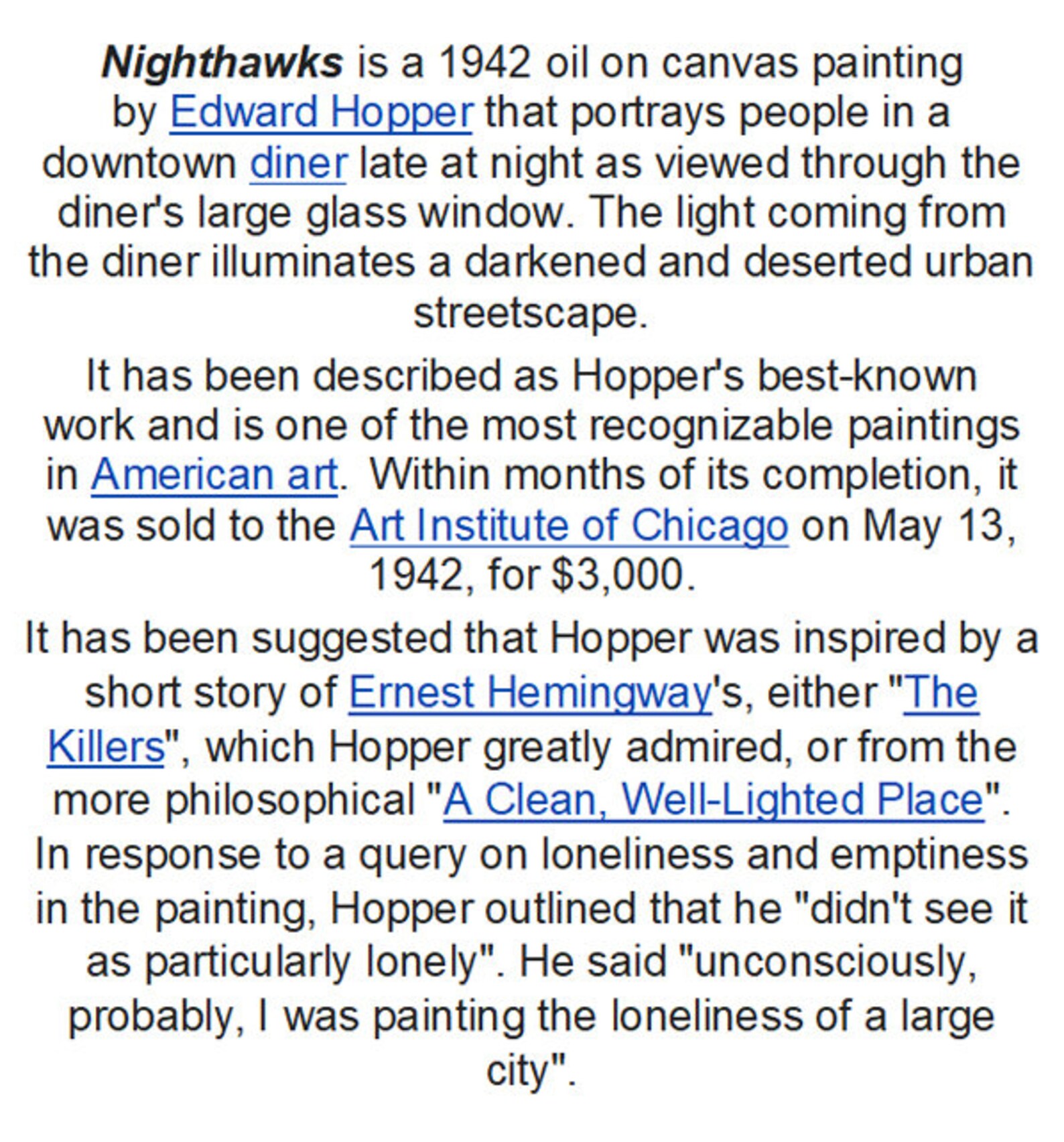 Nighthawks by Edward Hopper Painting Print Reproduction Wall - Etsy