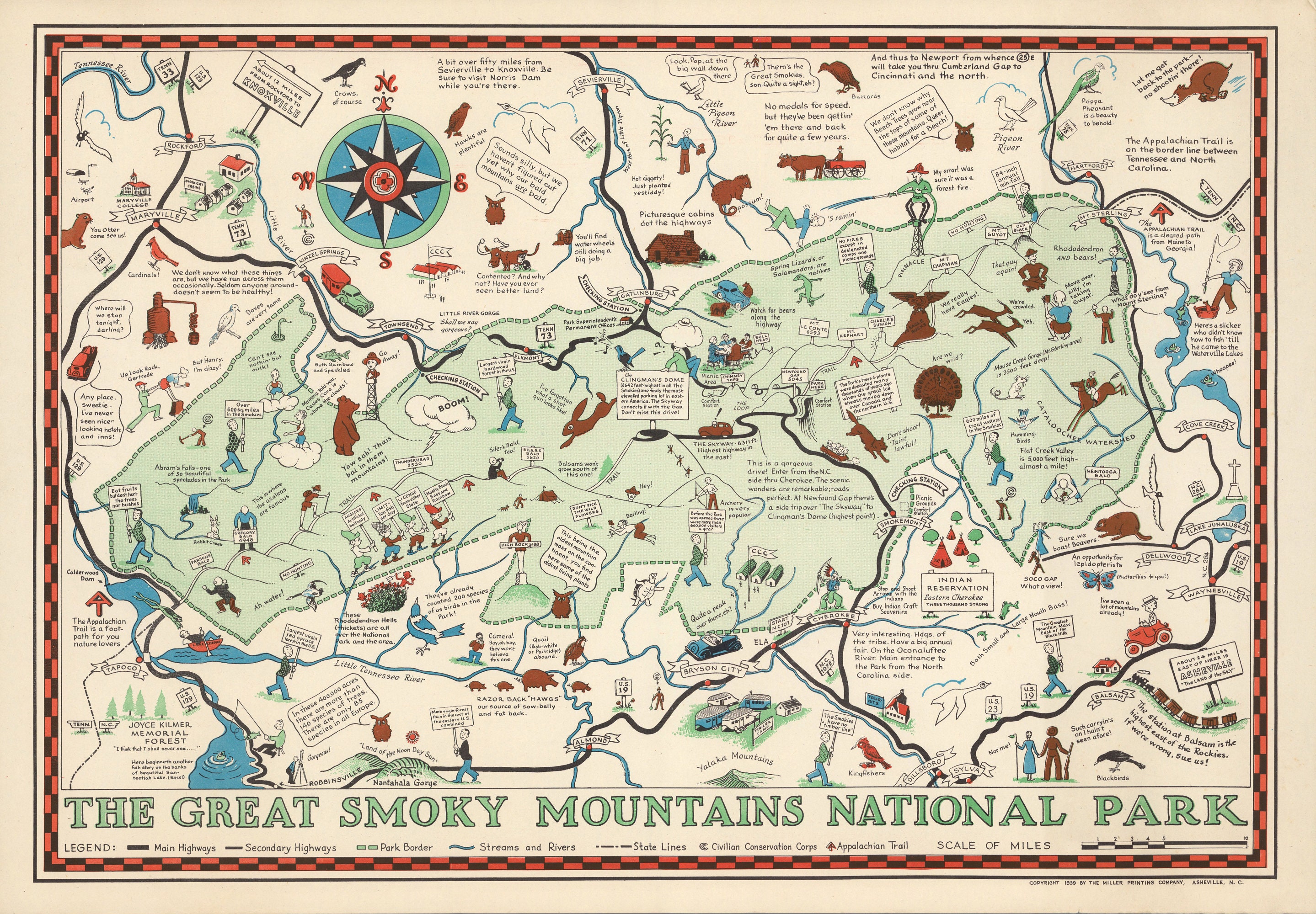 Smoky Mountains Map Great Smoky Mountains National Park Trails