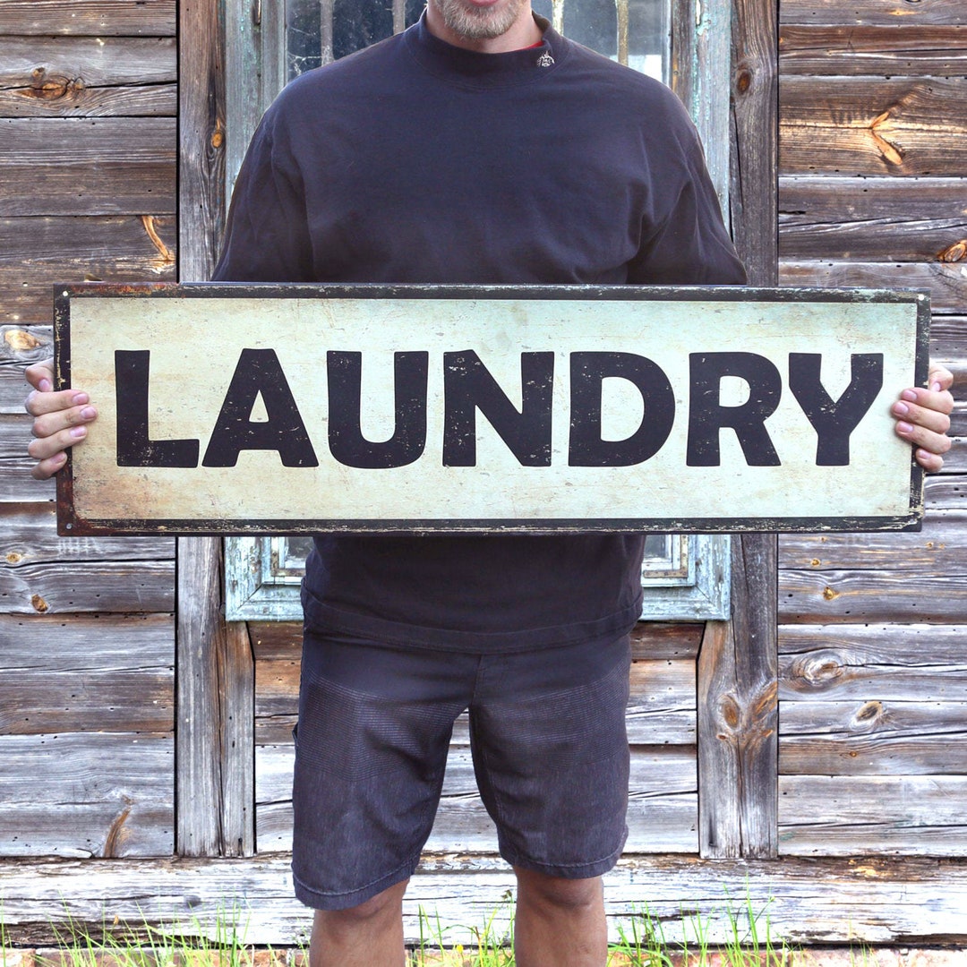 Handcrafted Vintage Laundry Steel Sign (36"x10") PSS00030 Antique ...
