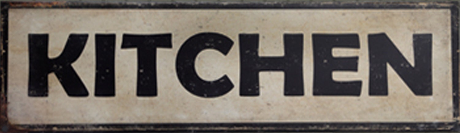 Handcrafted Vintage Kitchen Aluminum Sign (36" X 10") Antique Kitchen ...