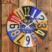 License Plate Clock Plasma Cut Aluminum USA License Plate Sign Vintage ...