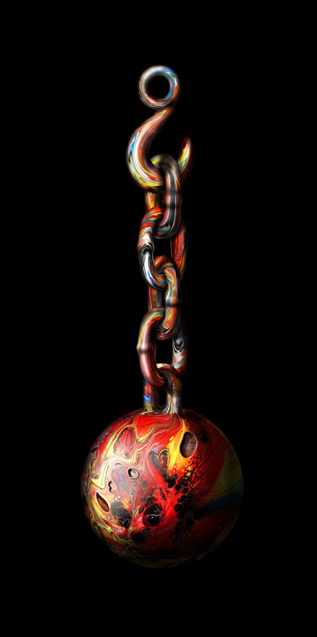 Ball and Chain by Eric States Original Painting Wall Art Famous ...