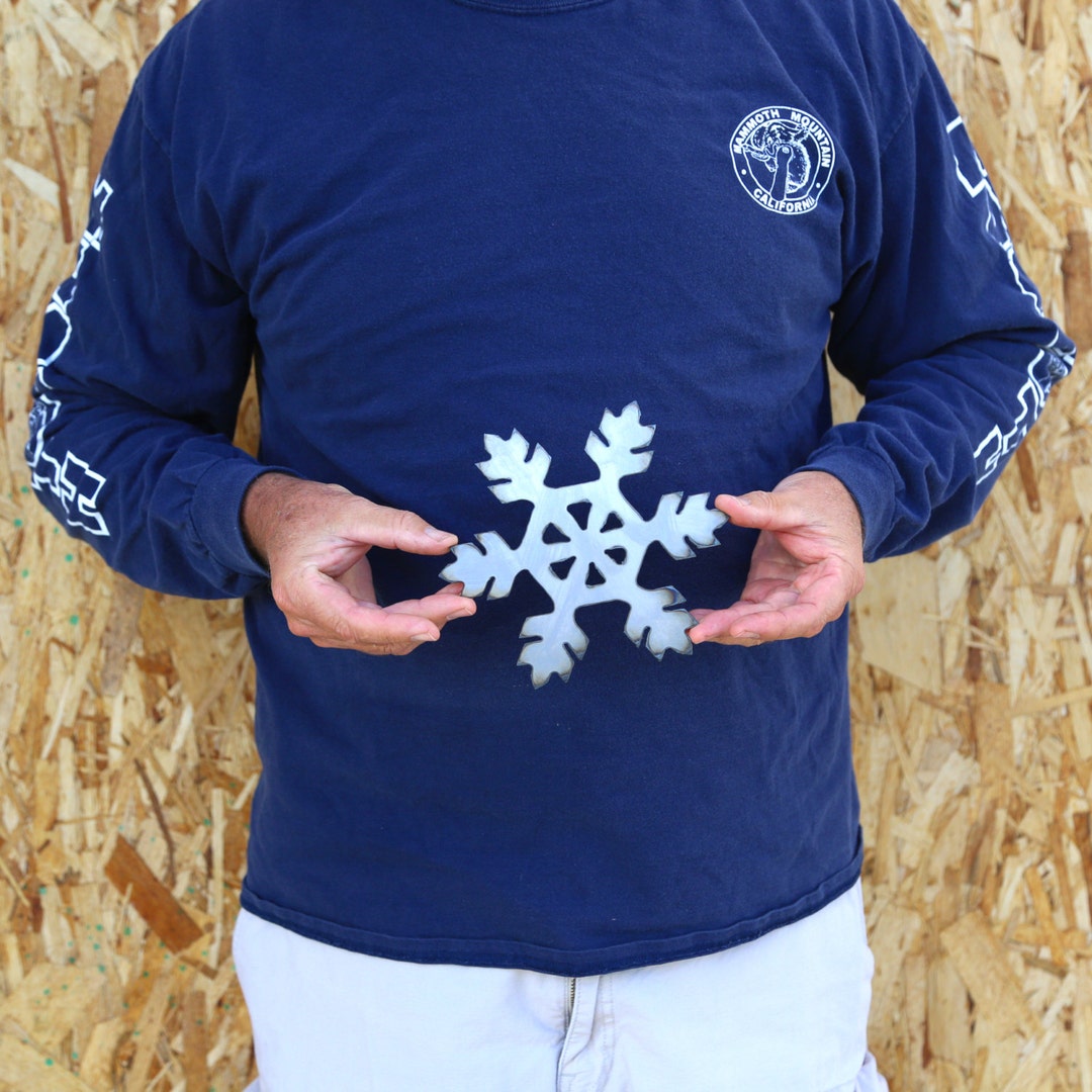 Snowflake Snow Flake Sign Art Plasma Cut Corrugated Steel Rustic Metal ...