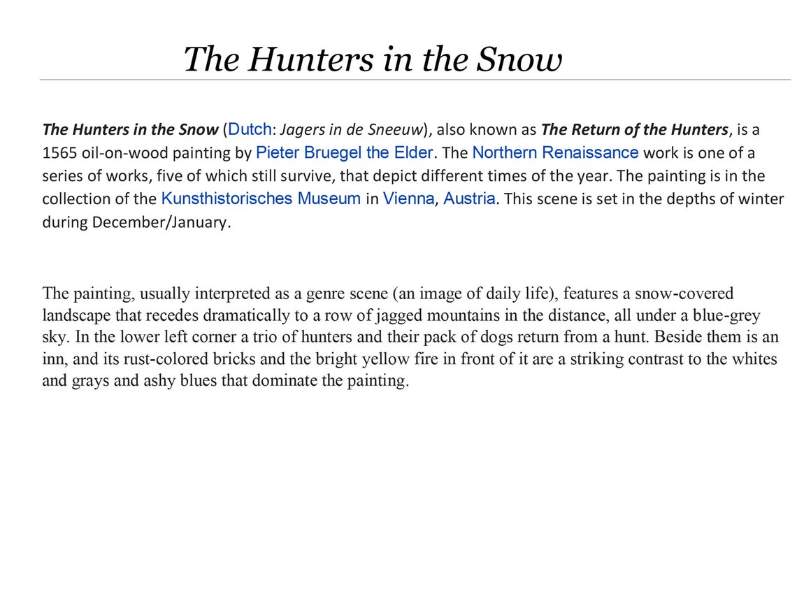 The Hunters in the Snow Painting by Pieter Bruegel the Elder, Northern ...