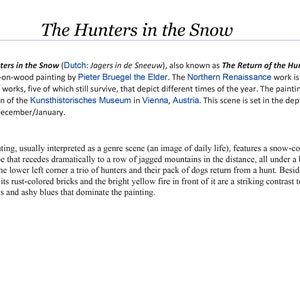 The Hunters in the Snow Painting by Pieter Bruegel the Elder, Northern ...