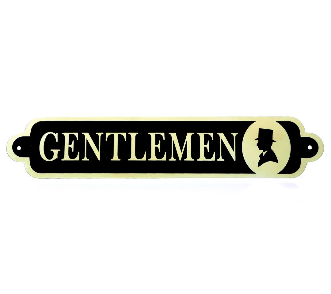 Vintage Restroom Sign Men Gentlemen Entrance Men's Restrooms, Building ...