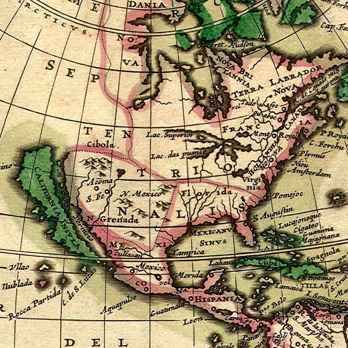 Vintage Old World Map 1689 Old Map Antique Restoration - Etsy