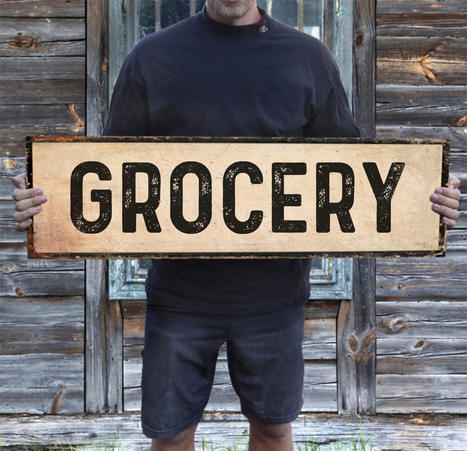 Grocery Sign Vertical OR Horizontal Custom Aluminum Sign Market Sign ...