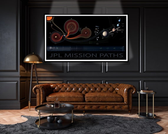 JPL Mission Paths NASA Jet Propulsion Laboratory VOYAGER | Etsy