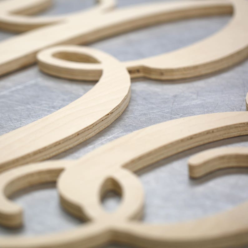 Custom Script Word Personalized Wood Sign Wooden Name | Etsy