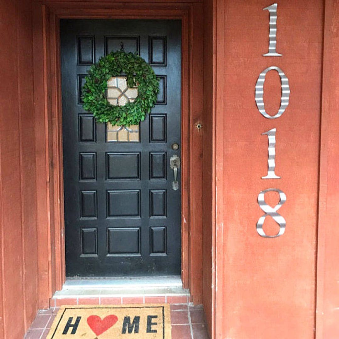 Corrugated Metal Tin Numbers Many Sizes Many Fonts FAST SHIPPING Custom ...