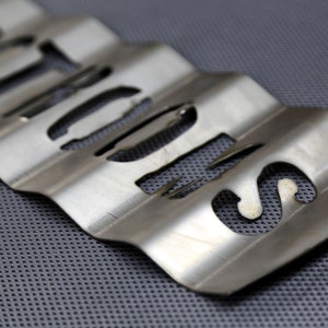 Vintage Plasma Cut Corrugated Steel Pointing Hand Restroom Sign Rustic ...