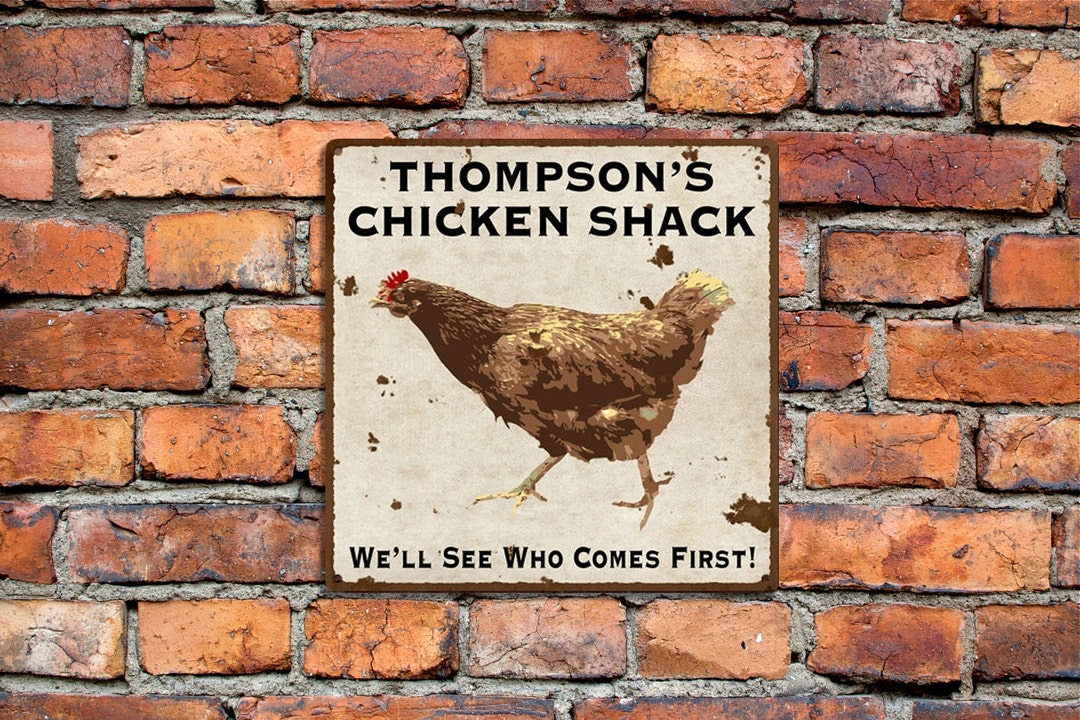 Personalized Vintage Chicken Shack Sign Novelty Gift Funny Hilarious ...