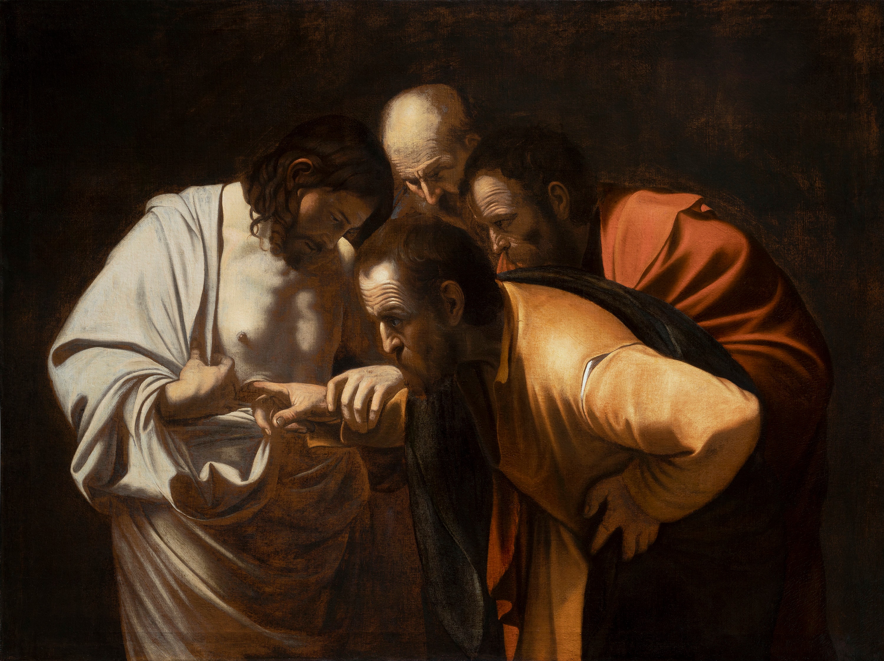 The Incredulity of Saint Thomas Caravaggio Print Reproduction Wall Art ...