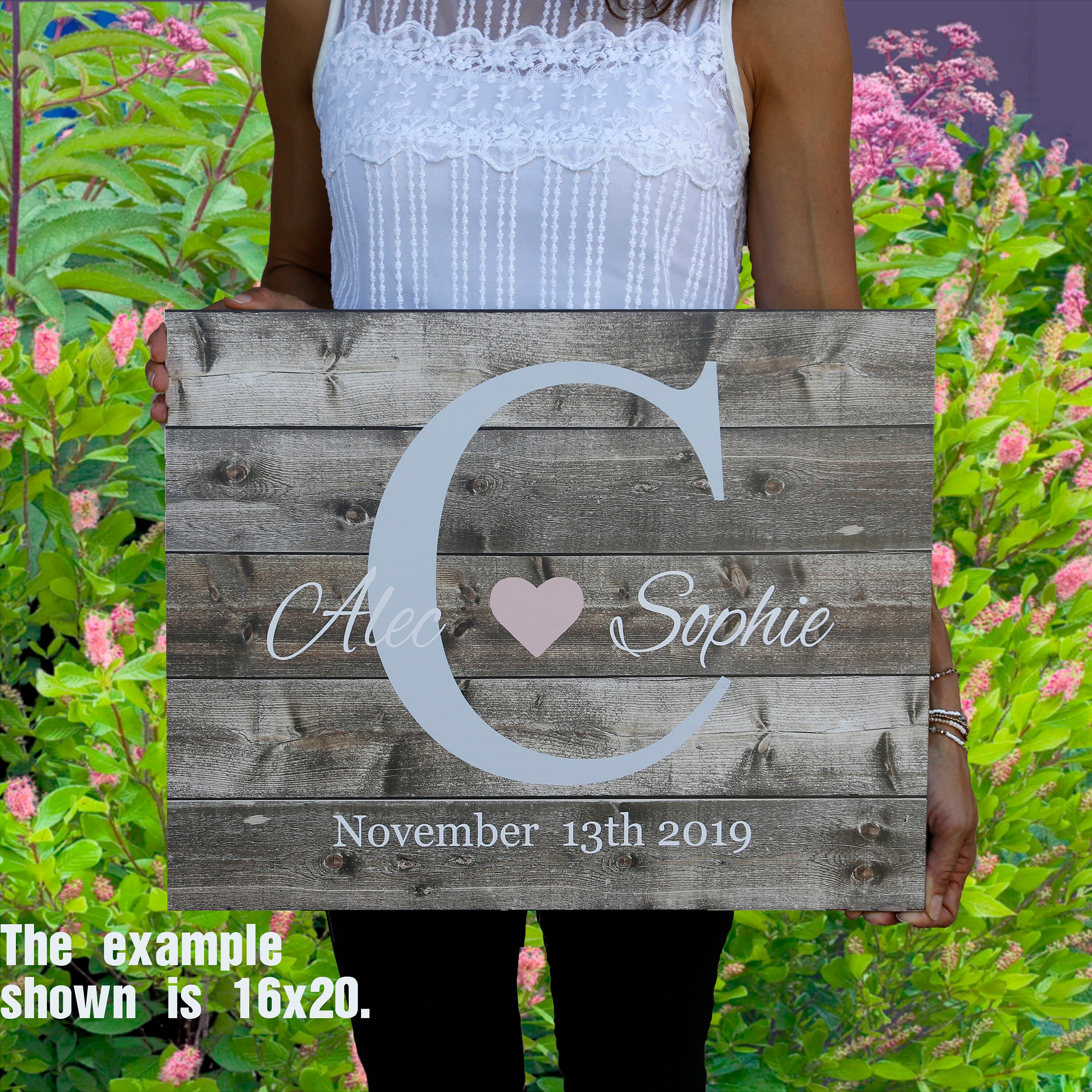 Custom Monogram Wedding Sign, Save the Date Sign, Wood Wedding Sign ...