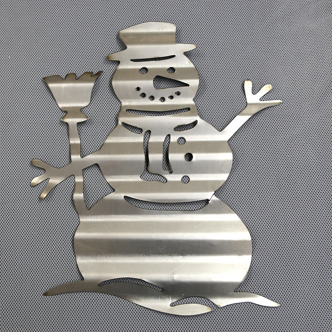 Corrugated Metal Snowman Christmas Holiday Home Decor Wall Art - Etsy
