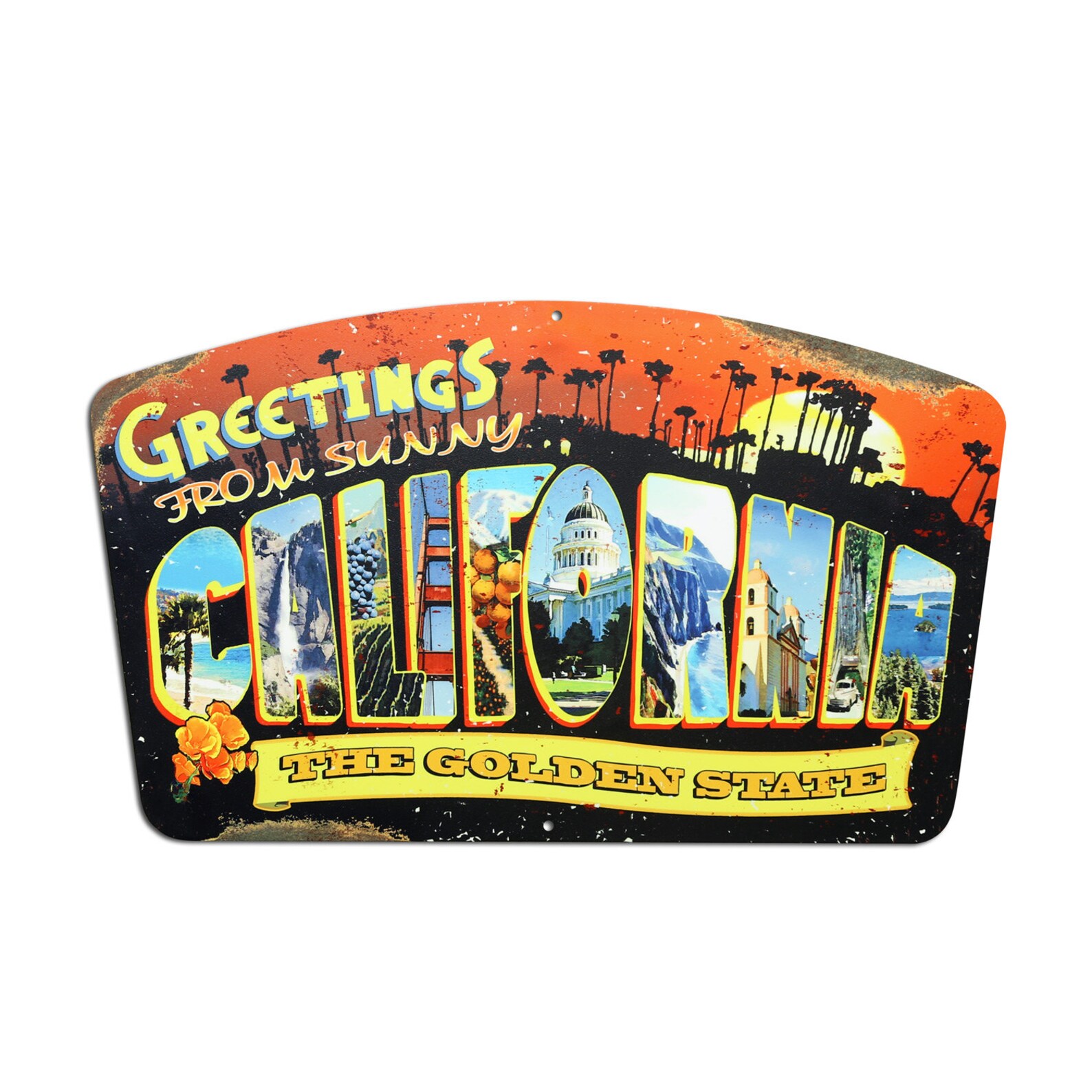 Plasma Cut Steel Vintage Greetings From California Sign - Etsy