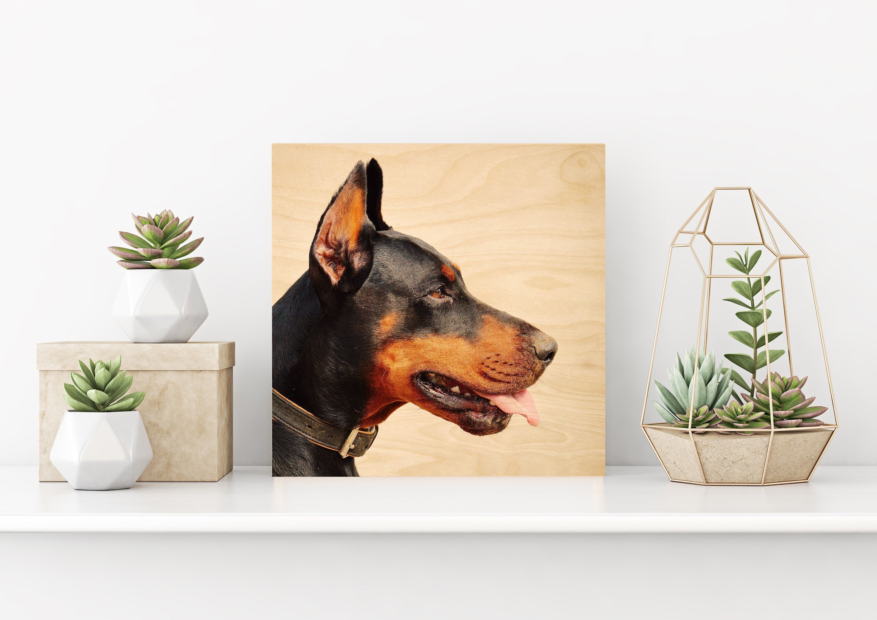 Wood Pet Portrait Print Dog Lover Gift Custom Pet Prints | Etsy