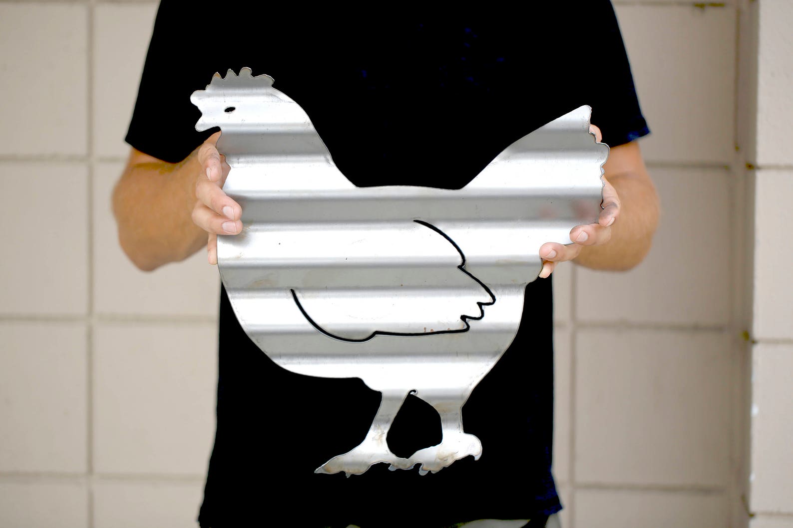 Corrugated BBQ Chicken Sign Barbecue Metal Sign Vintage Plasma - Etsy