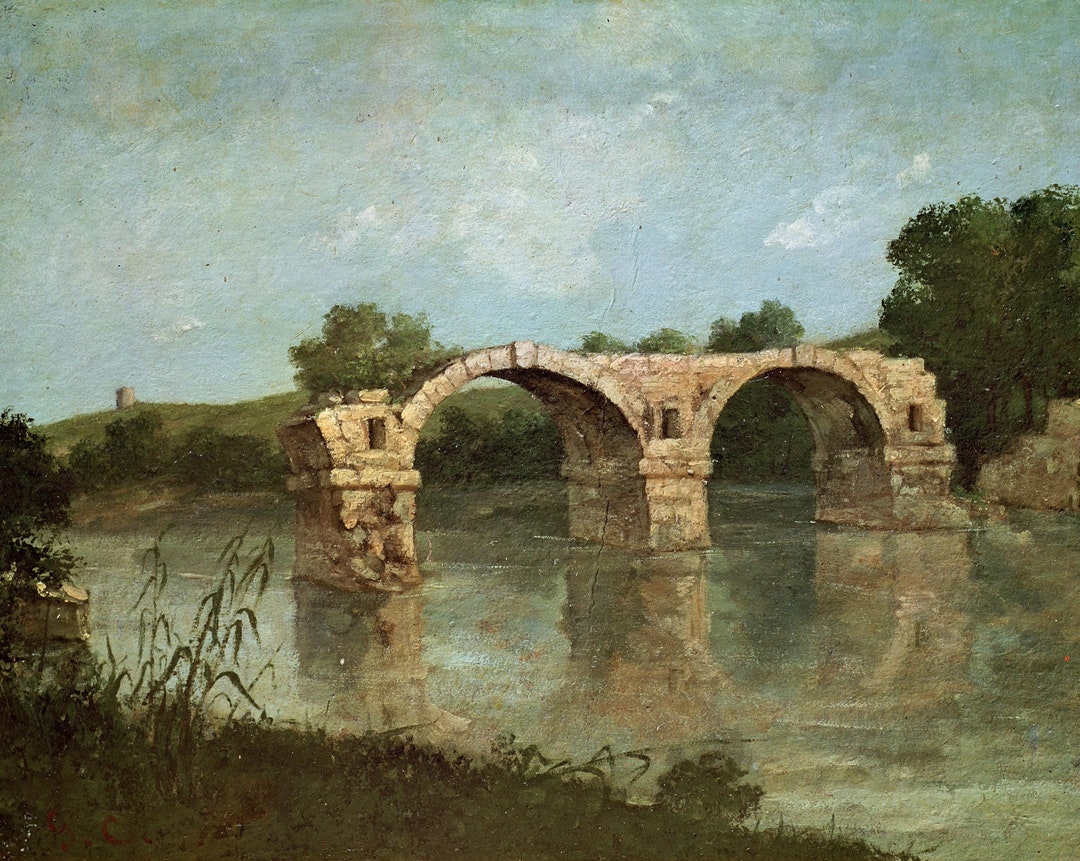 Le Pont D'ambrussum by Gustave Courbet Canvas Paper Print Wall Art ...