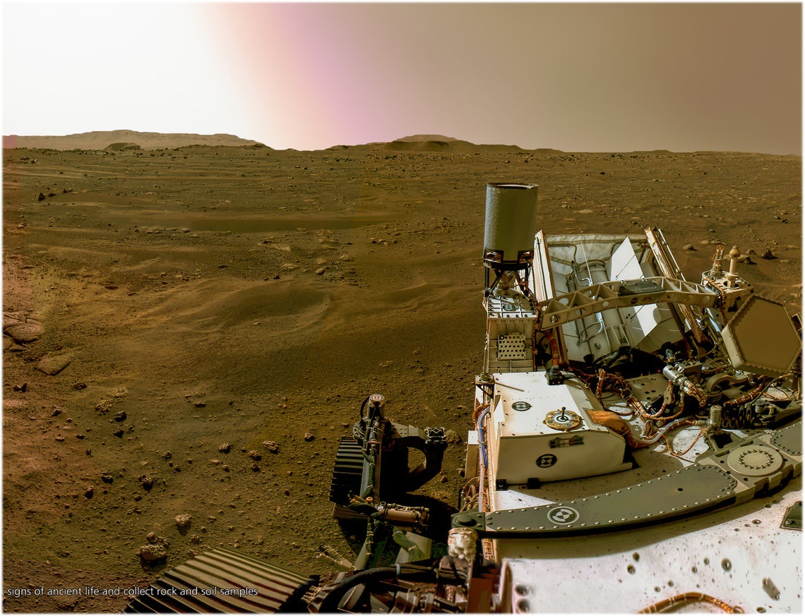 NASA PERSEVERANCE Rover Panorama 2021 Mars Landing - Etsy