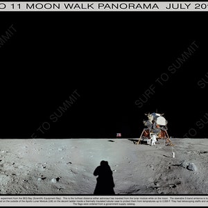 NASA Apollo 11 Lunar Module Panorama, Moon Landing Exploration, Moon ...