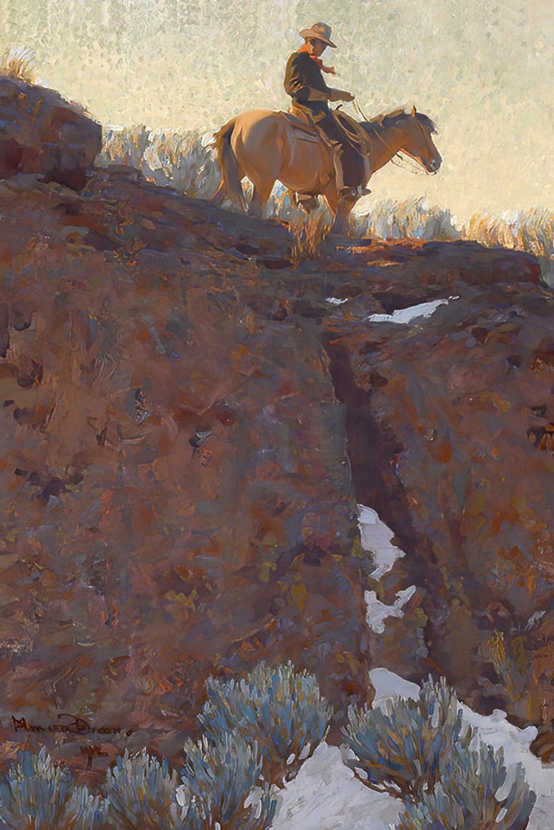 The Lone Trail by Maynard Dixon Reproduction Print, America West ...