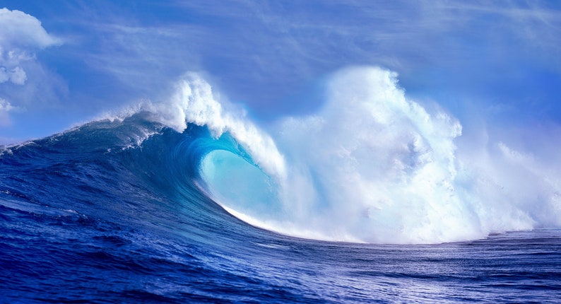 Jaws Hawaii Waves by Dan Merkel Photography Print Poster Canvas or ...